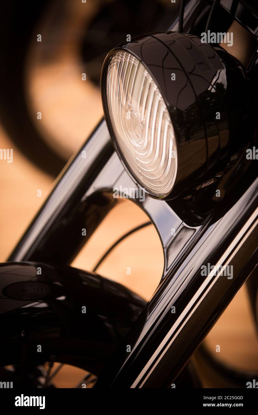 Color image of a modern motorcycle headlight Stock Photo - Alamy