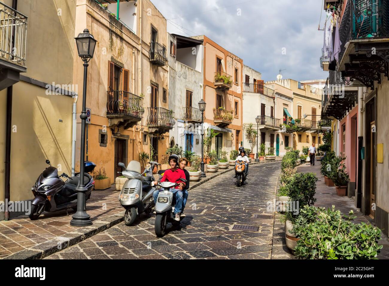 Lipari italy old town hi-res stock photography and images - Alamy
