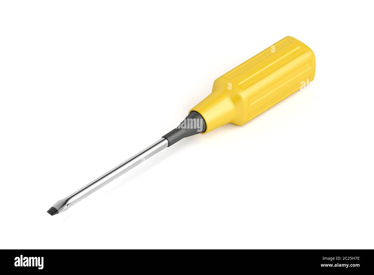 Screwdriver with rubber handle on white background Stock Photo - Alamy