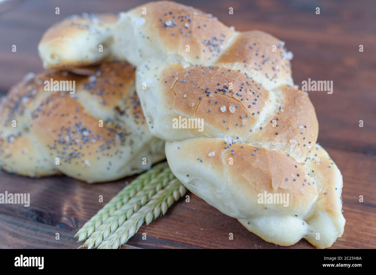 Bread roll and bun from small bakery with wheat Stock Photo - Alamy