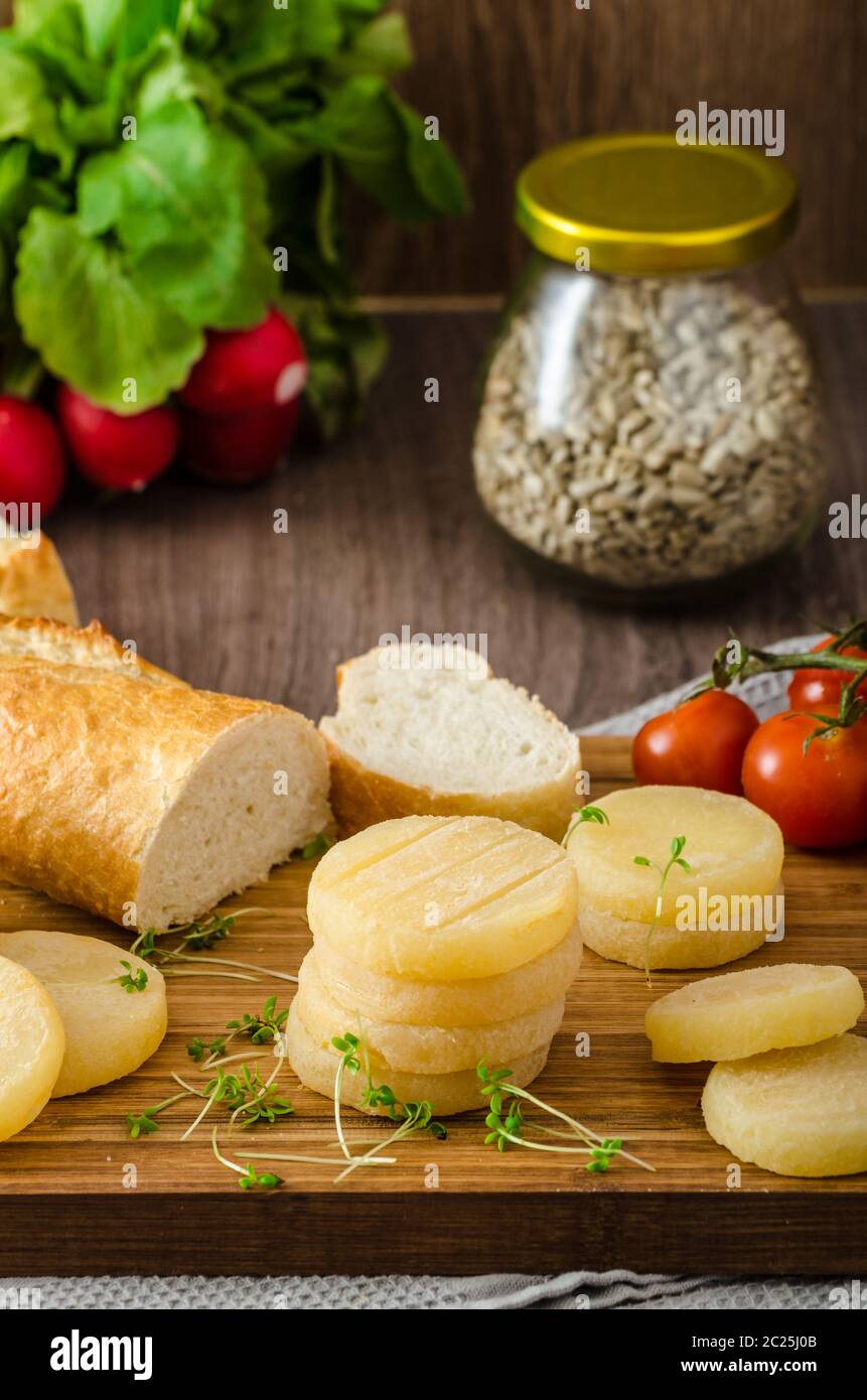 Czech smelly cheese - Olomoucke tvaruzky, product photo Stock Photo - Alamy