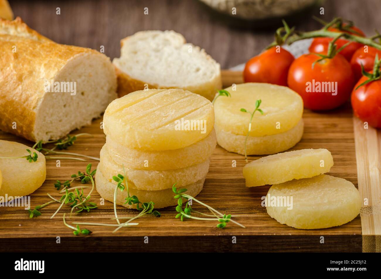 Czech smelly cheese - Olomoucke tvaruzky, product photo Stock Photo - Alamy