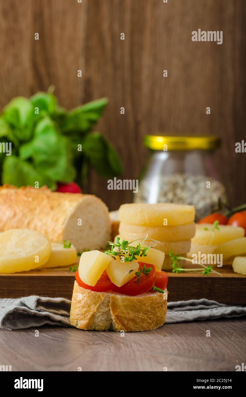 Czech smelly cheese - Olomoucke tvaruzky, product photo Stock Photo - Alamy