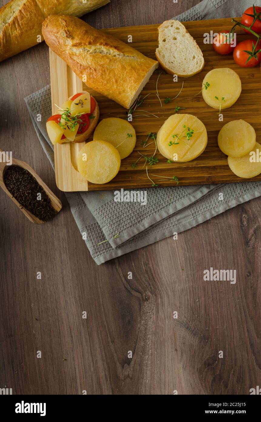 Czech smelly cheese - Olomoucke tvaruzky, product photo Stock Photo - Alamy