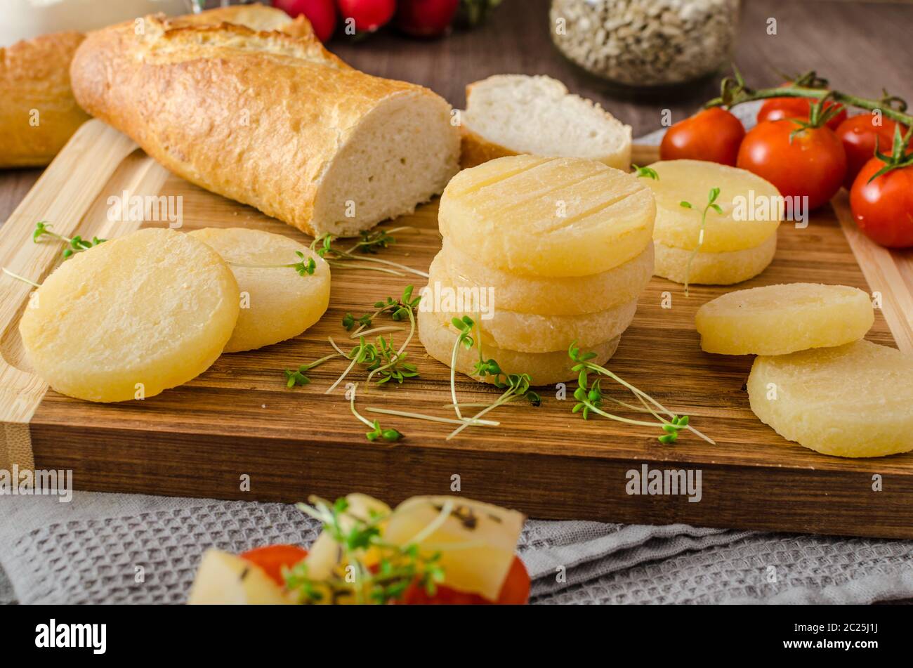 Czech smelly cheese - Olomoucke tvaruzky, product photo Stock Photo - Alamy