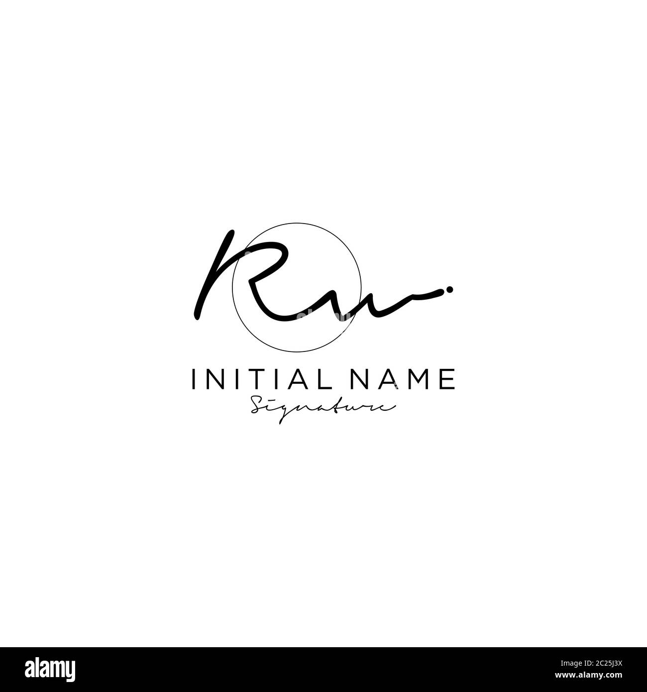 Rw initials logo hi-res stock photography and images - Alamy