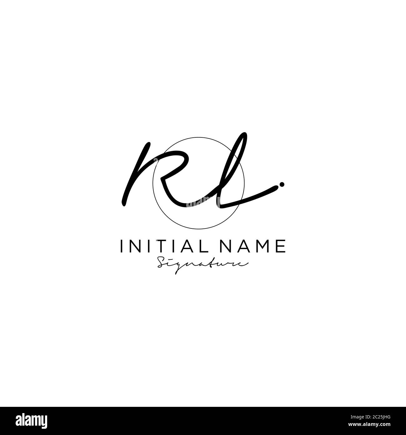 Rl initials logo hi-res stock photography and images - Alamy