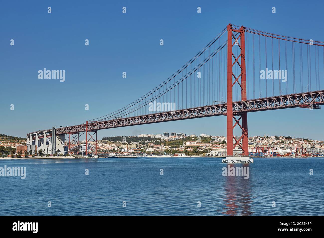 The 25 April bridge (Ponte 25 de Abril) is a steel suspension bridge ...