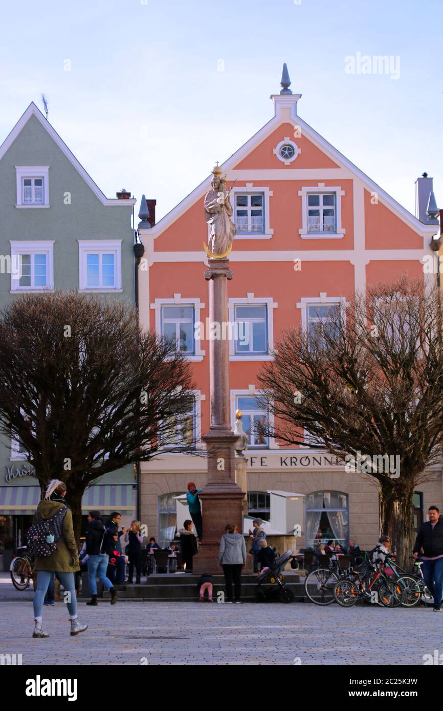 Market Square of Weilheim Stock Photo - Alamy