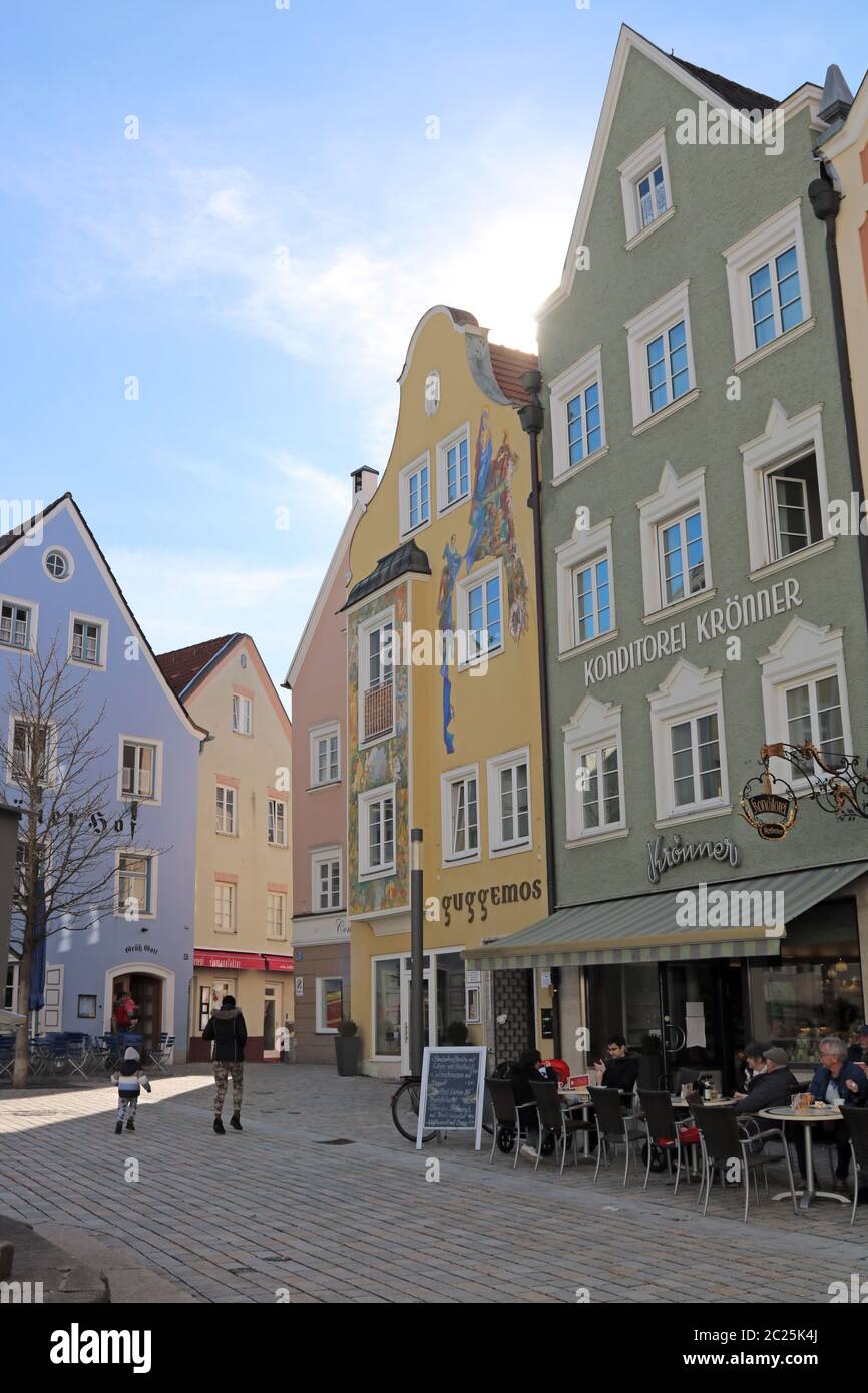 Market Square of Weilheim Stock Photo - Alamy