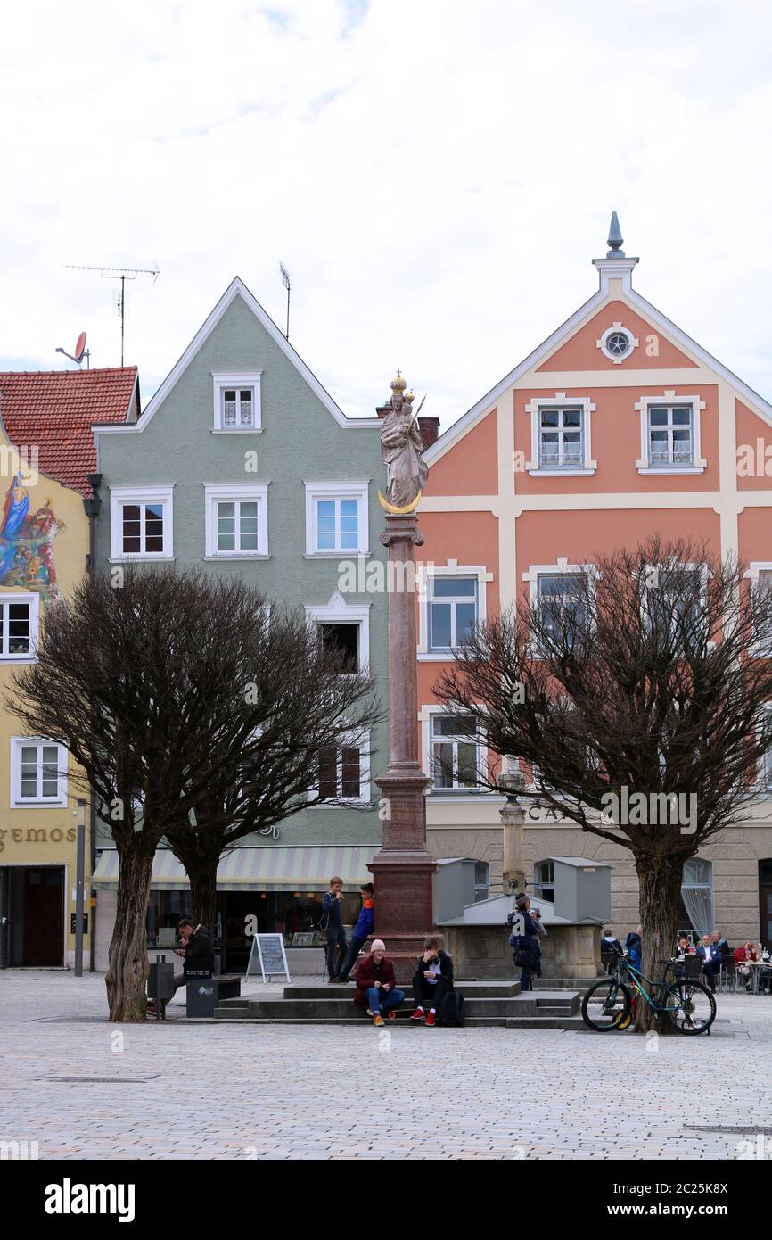 Market Square of Weilheim Stock Photo - Alamy