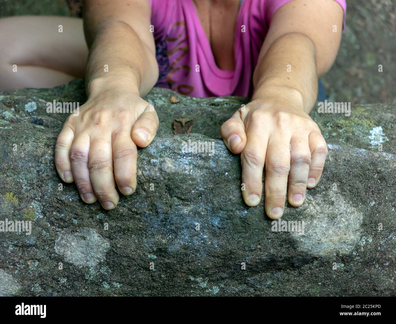 Rock climber hand closeup detail holding climbing Stock Photo - Alamy