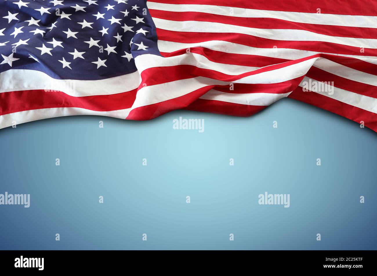American flag on blue background Stock Photo - Alamy