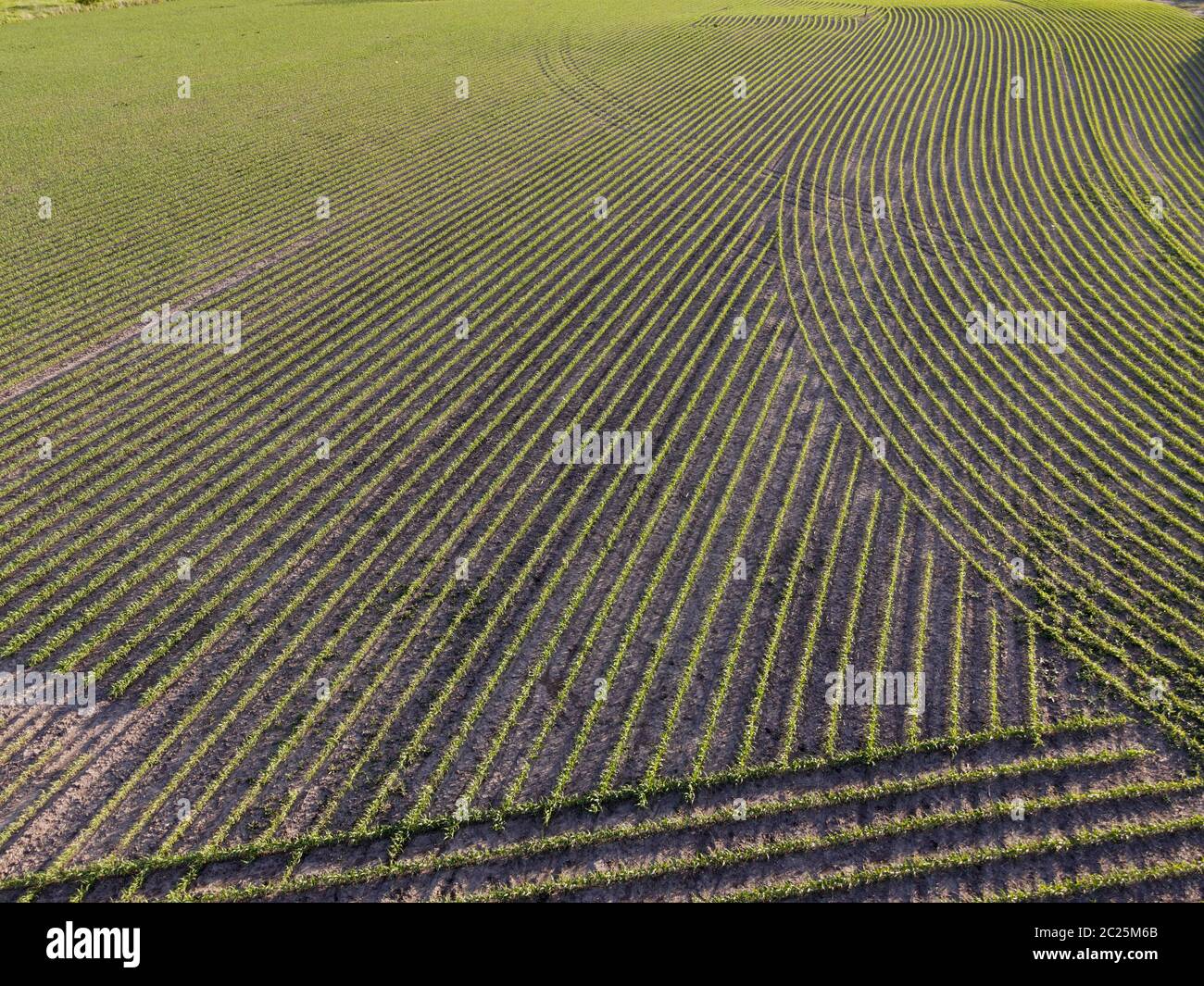 Aerial view of a Farming pattern Stock Photo - Alamy