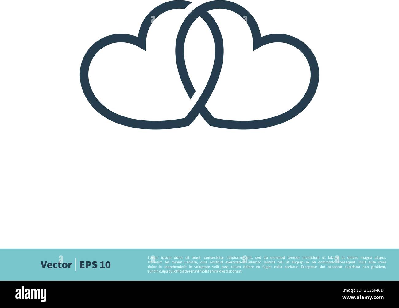 Heart / Love Line Art Icon Vector Logo Template Illustration Design ...