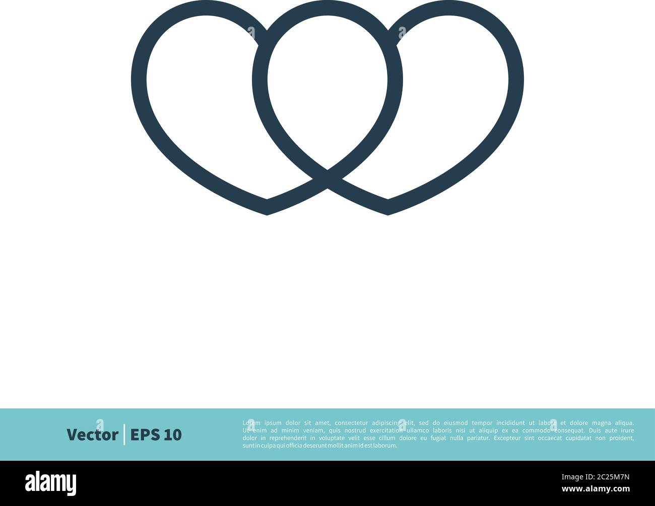 Heart / Love Line Art Icon Vector Logo Template Illustration Design ...