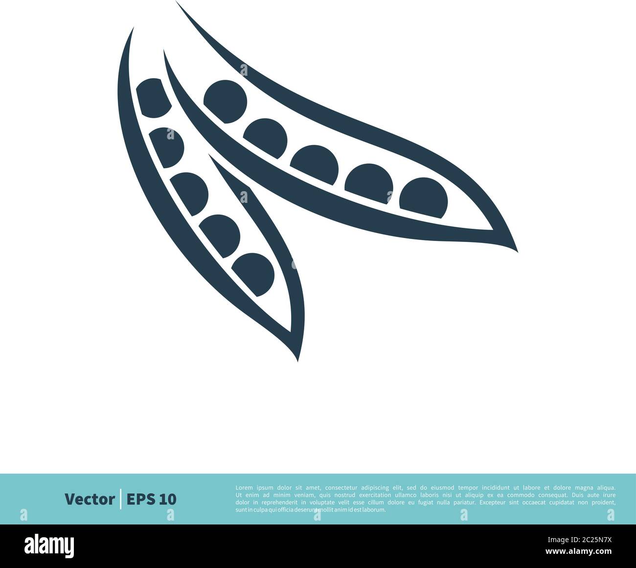 Pea Pod Icon Vector Logo Template Illustration Design. Vector EPS 10 ...