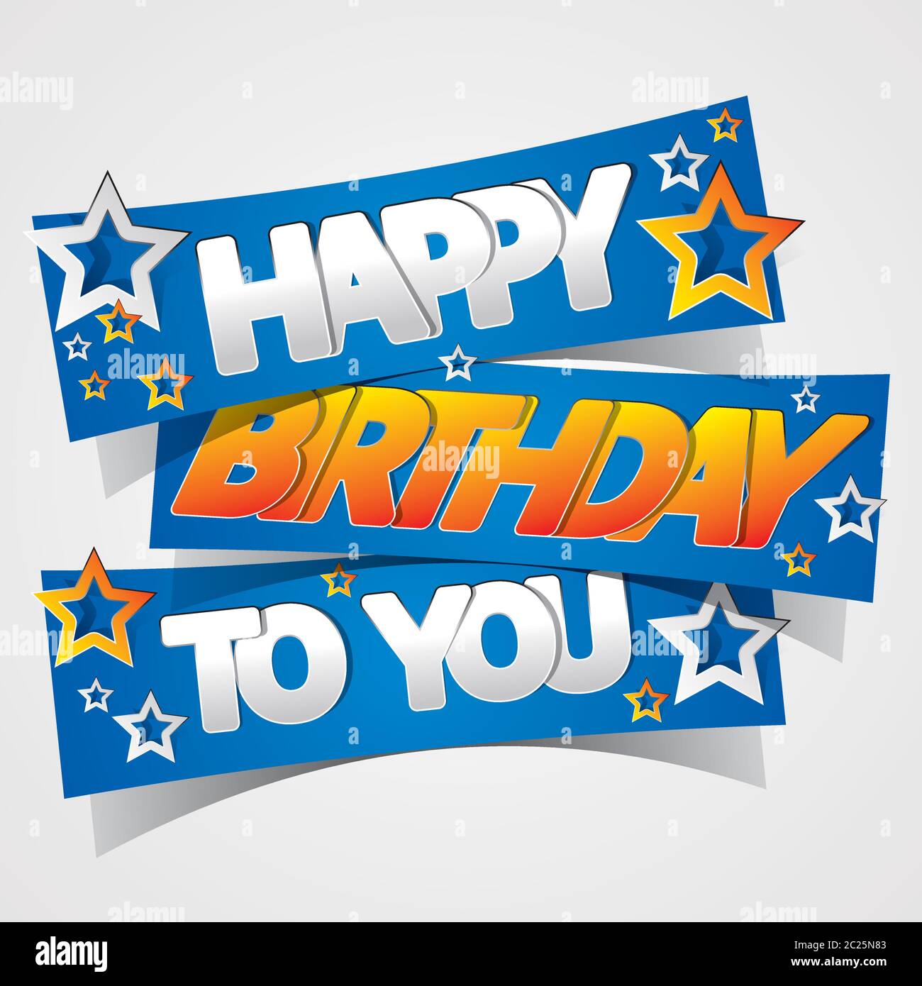 Happy Birthday Greeting Card Vector Illustration Stock Vector Image ...