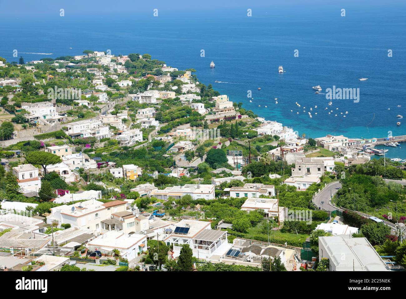 Capri sight from terrace, Capri Island, Italy Stock Photo - Alamy