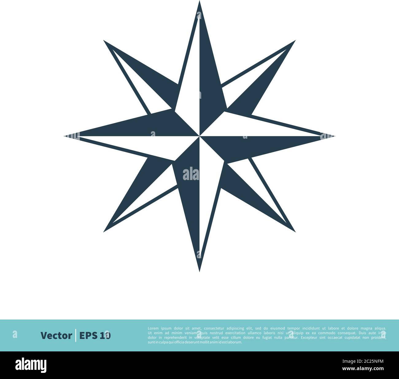 Compass Rose Icon Vector Logo Template Illustration Design. Vector EPS ...