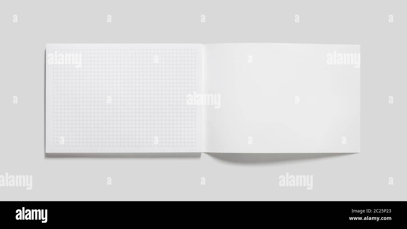 Blank white copybook Stock Photo - Alamy