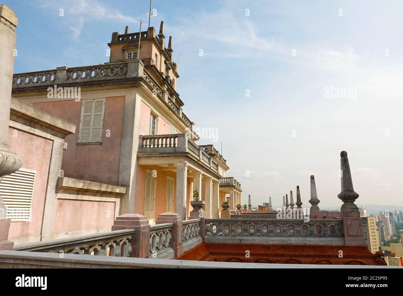 SAO PAULO, BRAZIL - MAY 10, 2019: Castle on the top of the Martinelli ...