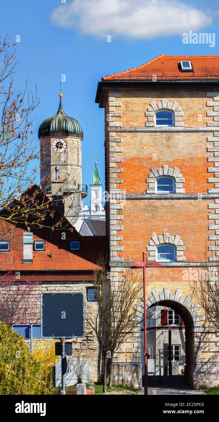 Former prison with city church Stock Photo - Alamy