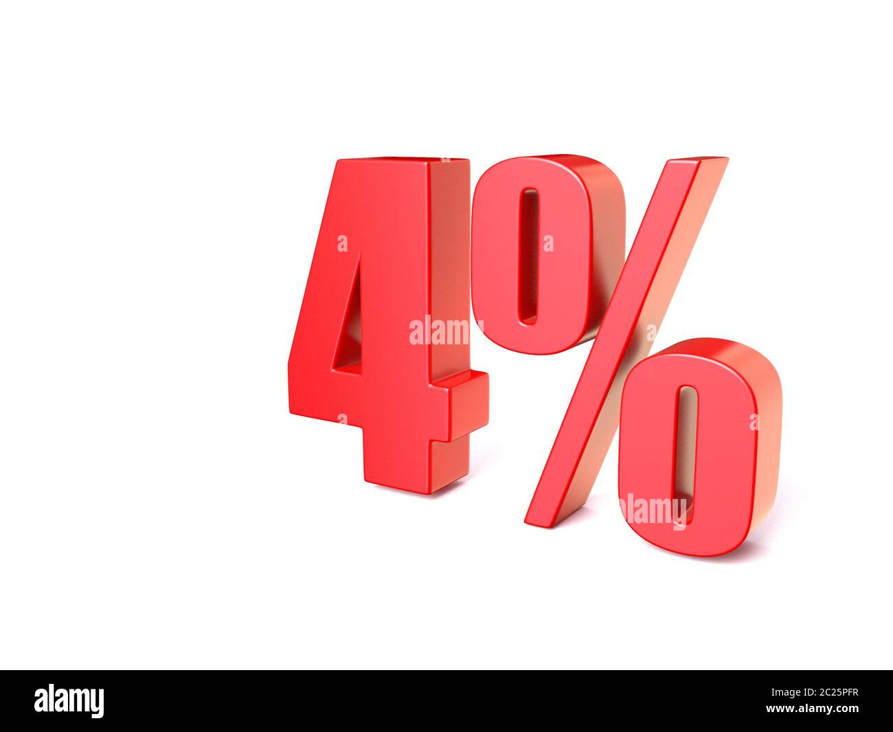 Red percentage sign 4. 3D Stock Photo - Alamy