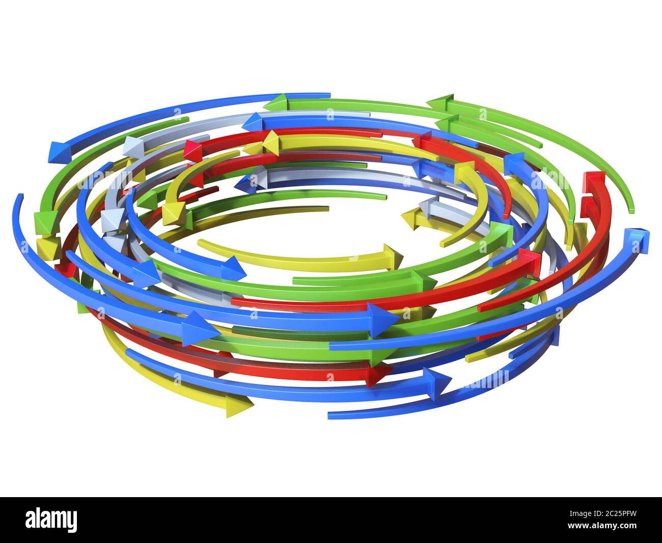 White arrows opposite circle hi-res stock photography and images - Alamy