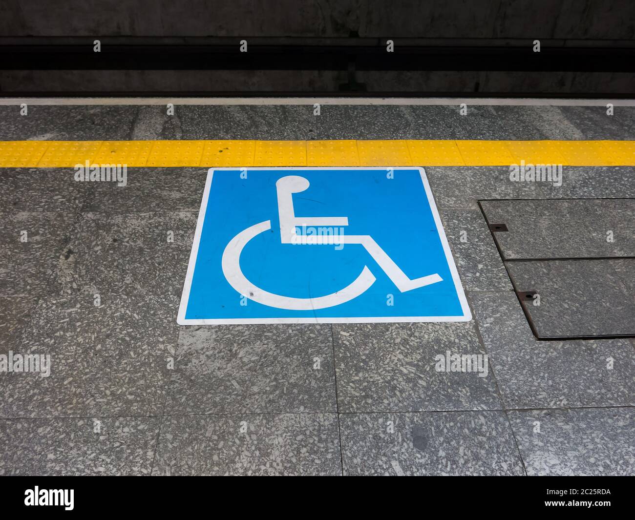 International symbol of access in brazilian subway station Stock Photo ...