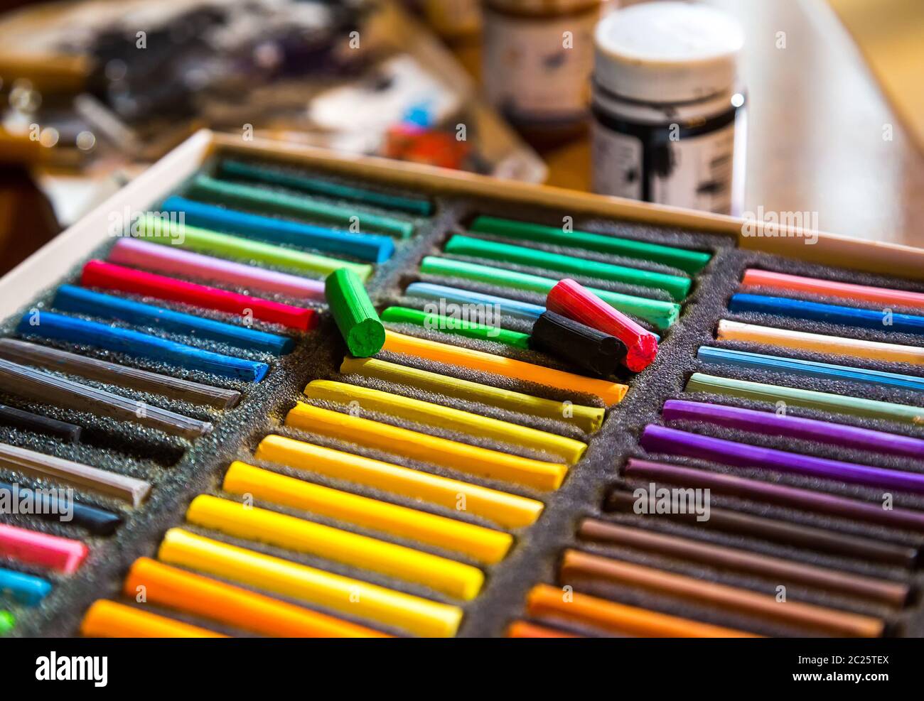 Chalk for drawing Stock Photo - Alamy