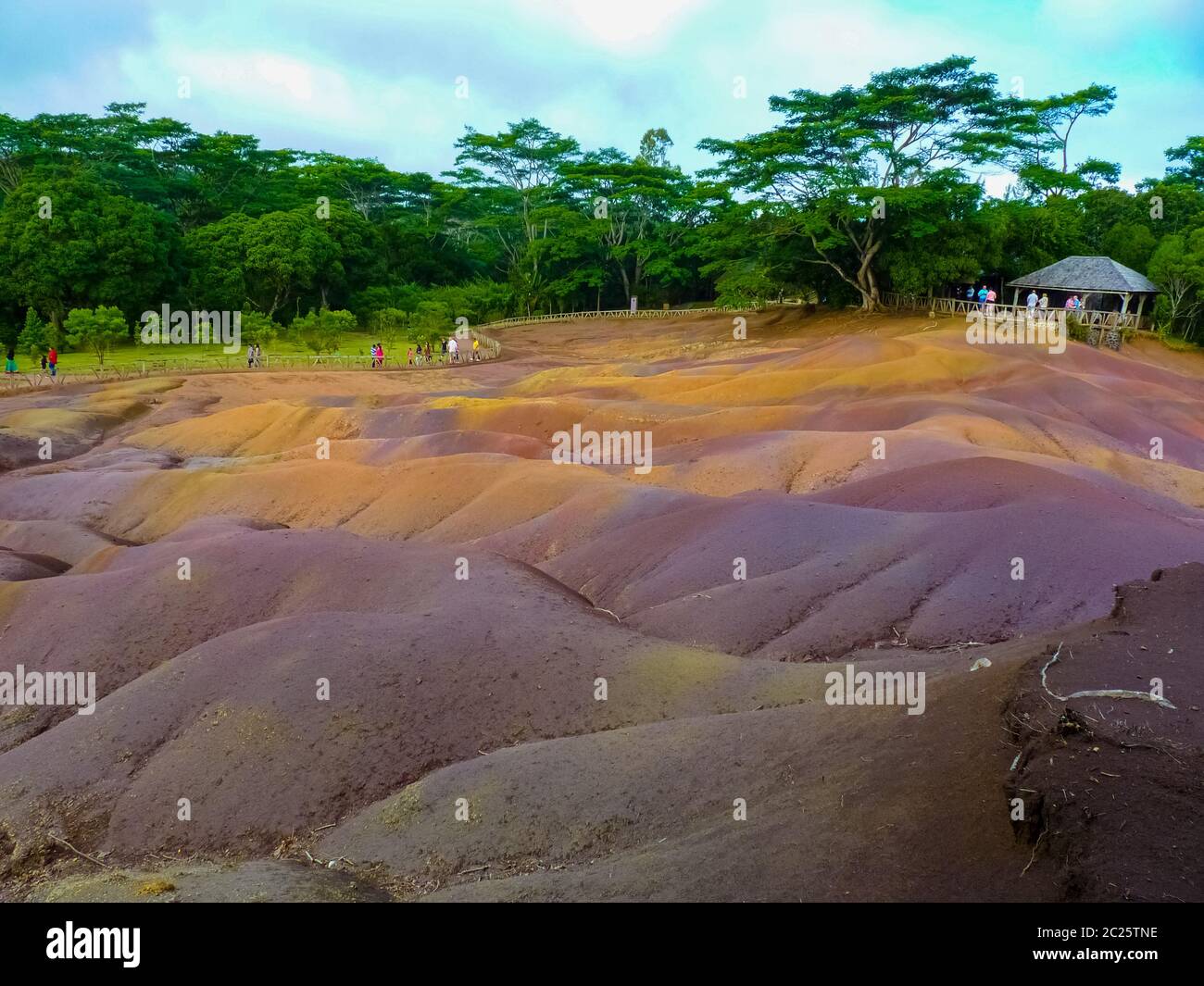 Chamarel Seven Coloured Earths, Chamarel, Mauritius Island Stock Photo ...