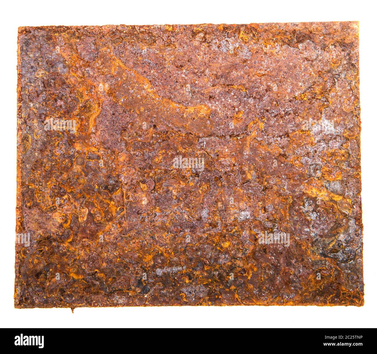square sheet of iron covered with rust Stock Photo - Alamy