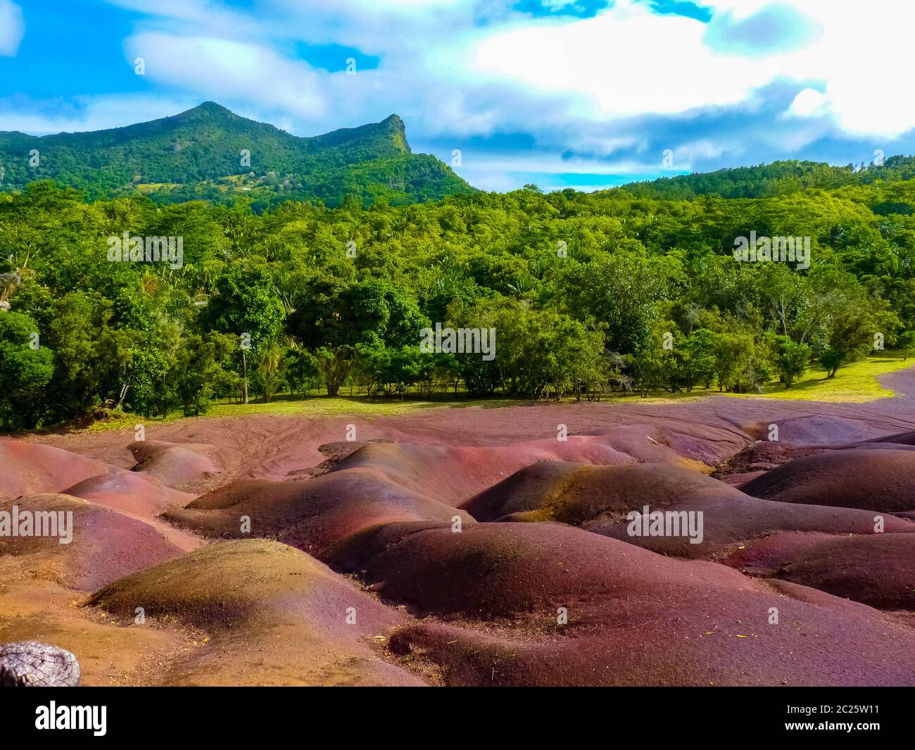 Chamarel Seven Coloured Earths, Chamarel, Mauritius Island Stock Photo ...