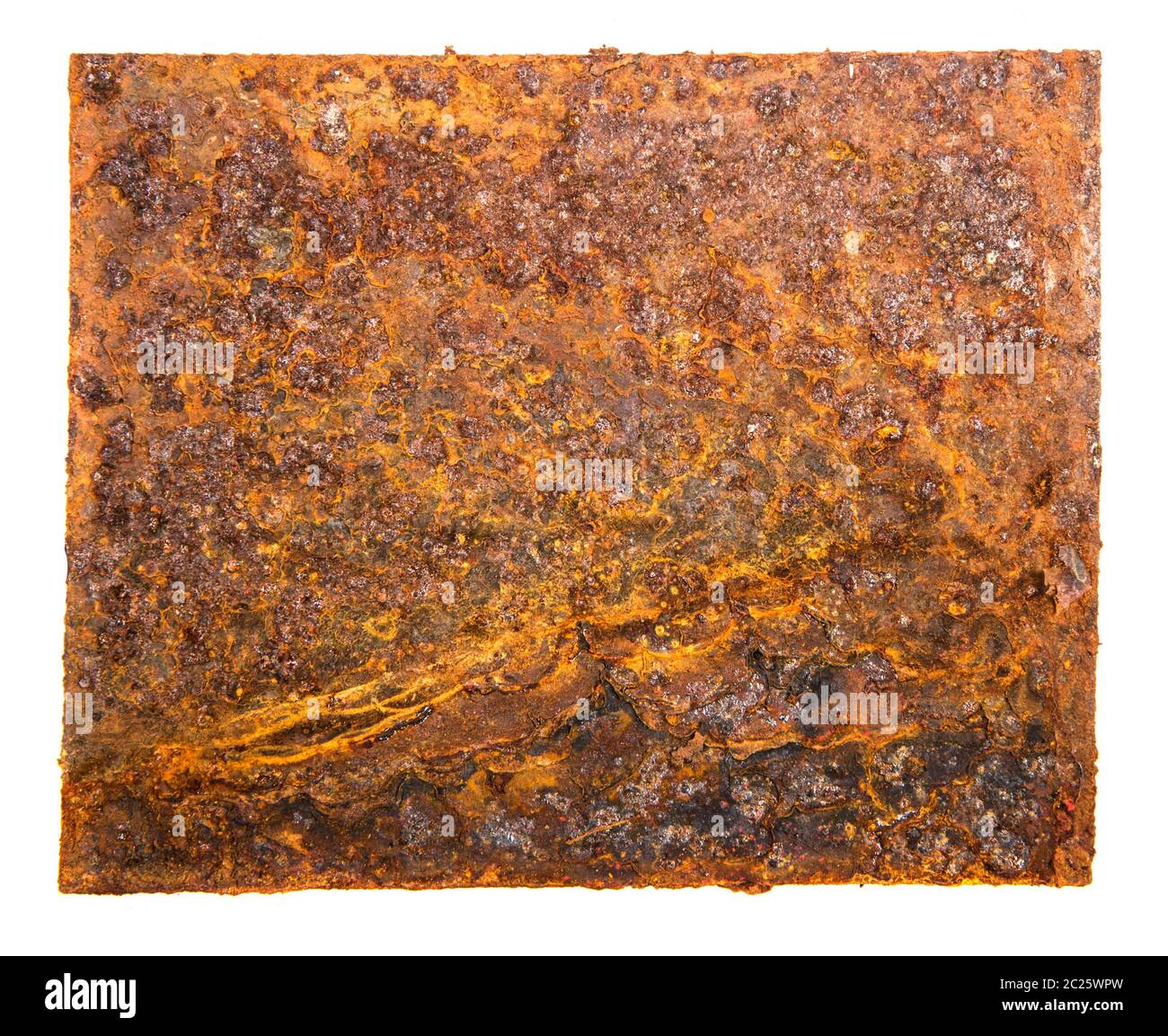 square sheet of iron covered with rust Stock Photo - Alamy