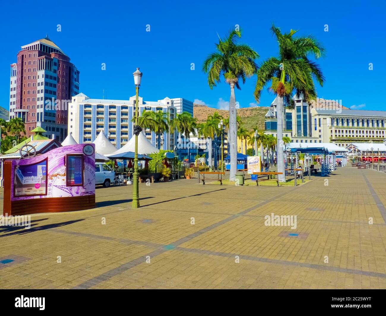 Port Louis, Mauritius island - Jun 19, 2014 : view of the Caudan ...