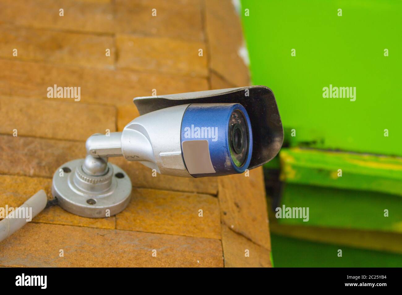 CCTV Security Camera, Closed circuit television in modern white home ...