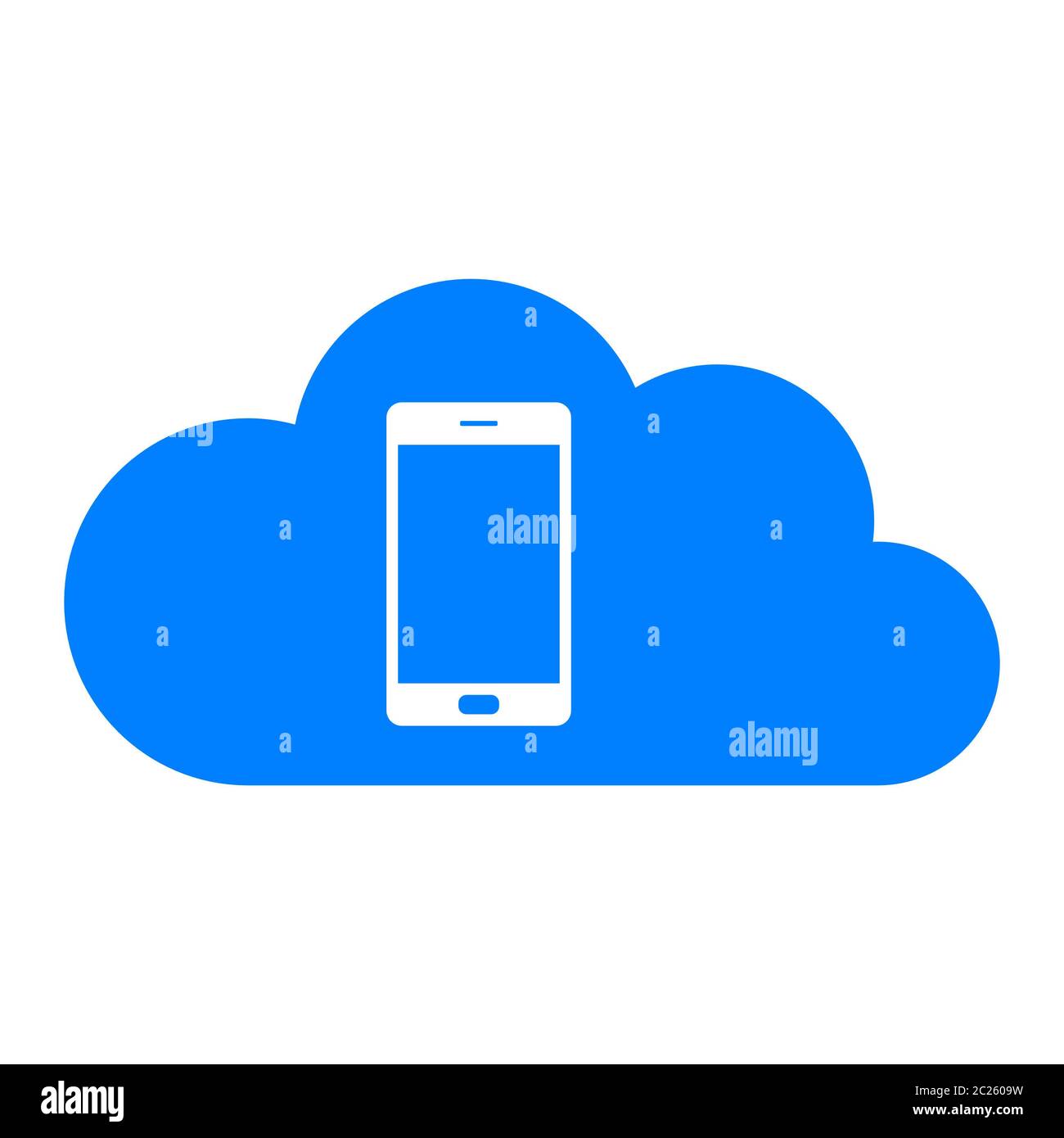 Smartphone and cloud Stock Photo - Alamy
