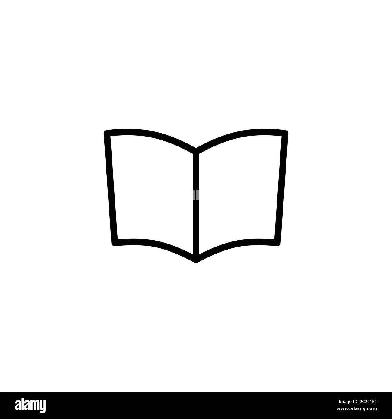 Simple book line icon. Vector illustration isolated on a white ...