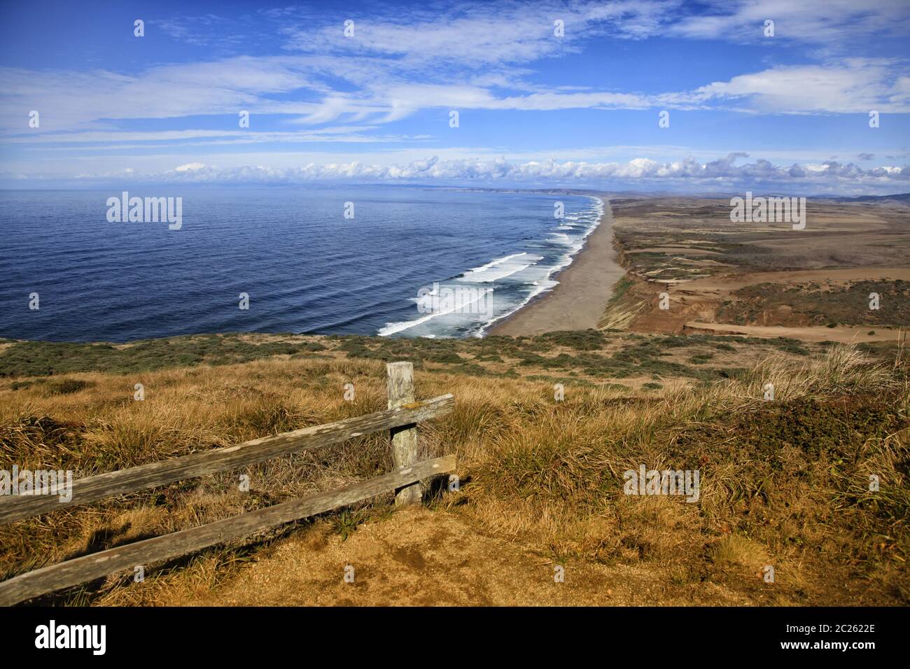 Waves crashing at the Point Reyes National seashore in California Stock ...
