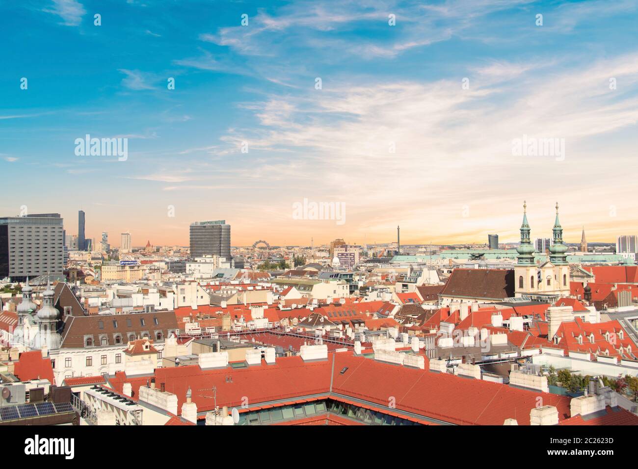 View of the city from the observation deck of St. Stephen's Cathedral ...