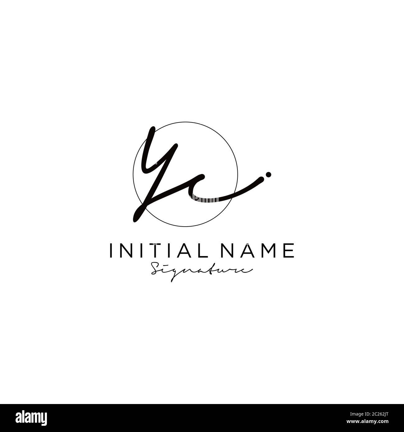 Yc initials logo hi-res stock photography and images - Alamy