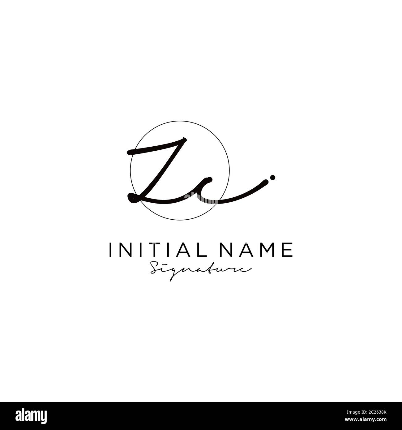 ZC initials signature logo. Handwriting logo vector templates. Logo for ...
