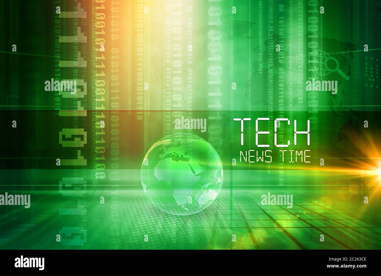 Graphical Tech News Time Presentation Background, High-technology and ...