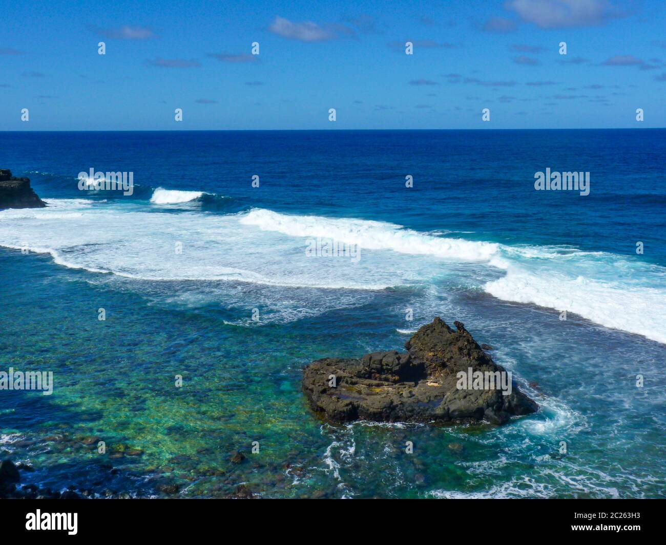 Roche qui pleure, Gris Gris Beach in Mauritius island Stock Photo - Alamy
