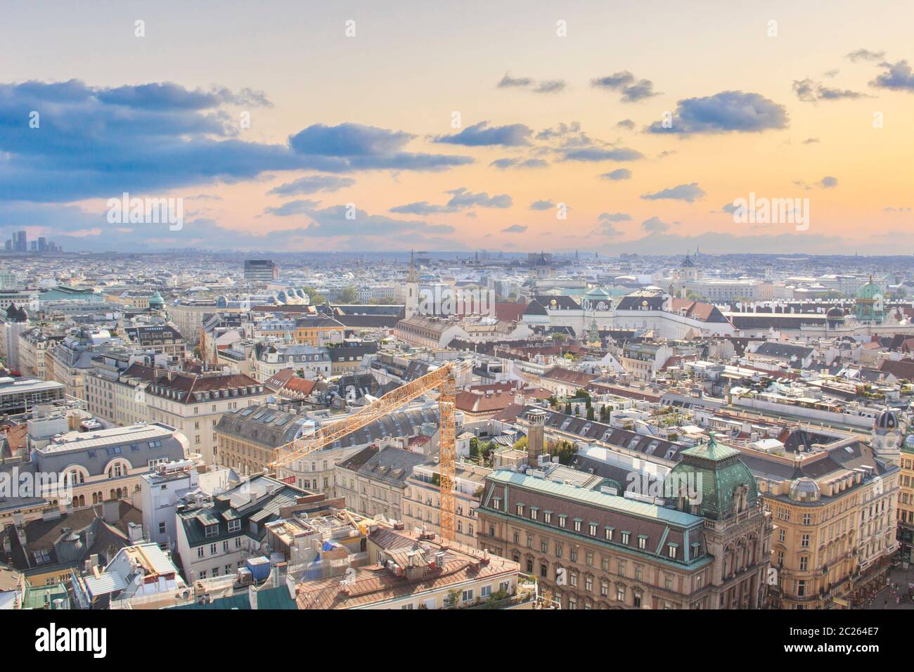 View of the city from the observation deck of St. Stephen's Cathedral ...