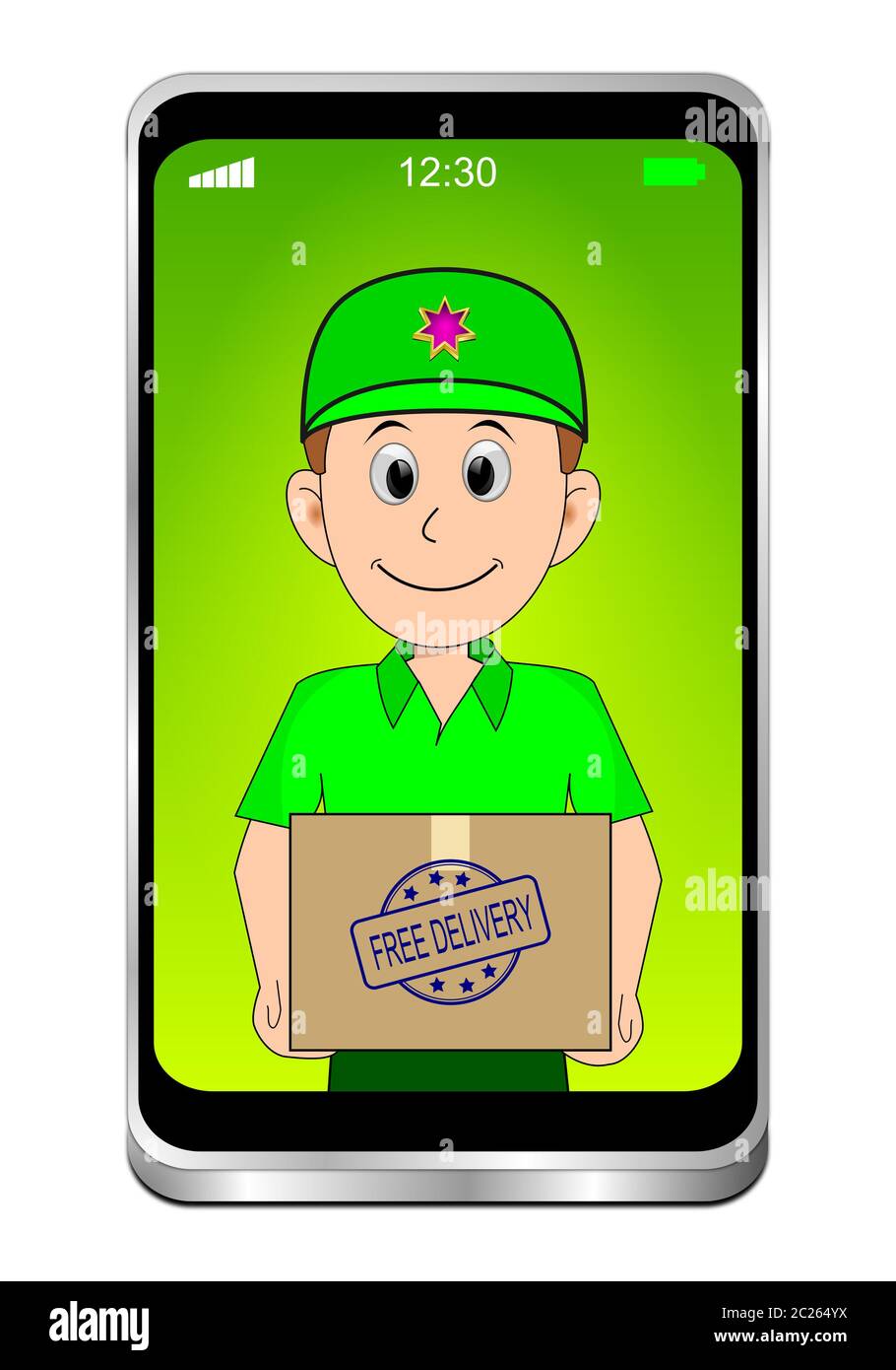 Receiving a parcel Cut Out Stock Images & Pictures - Alamy