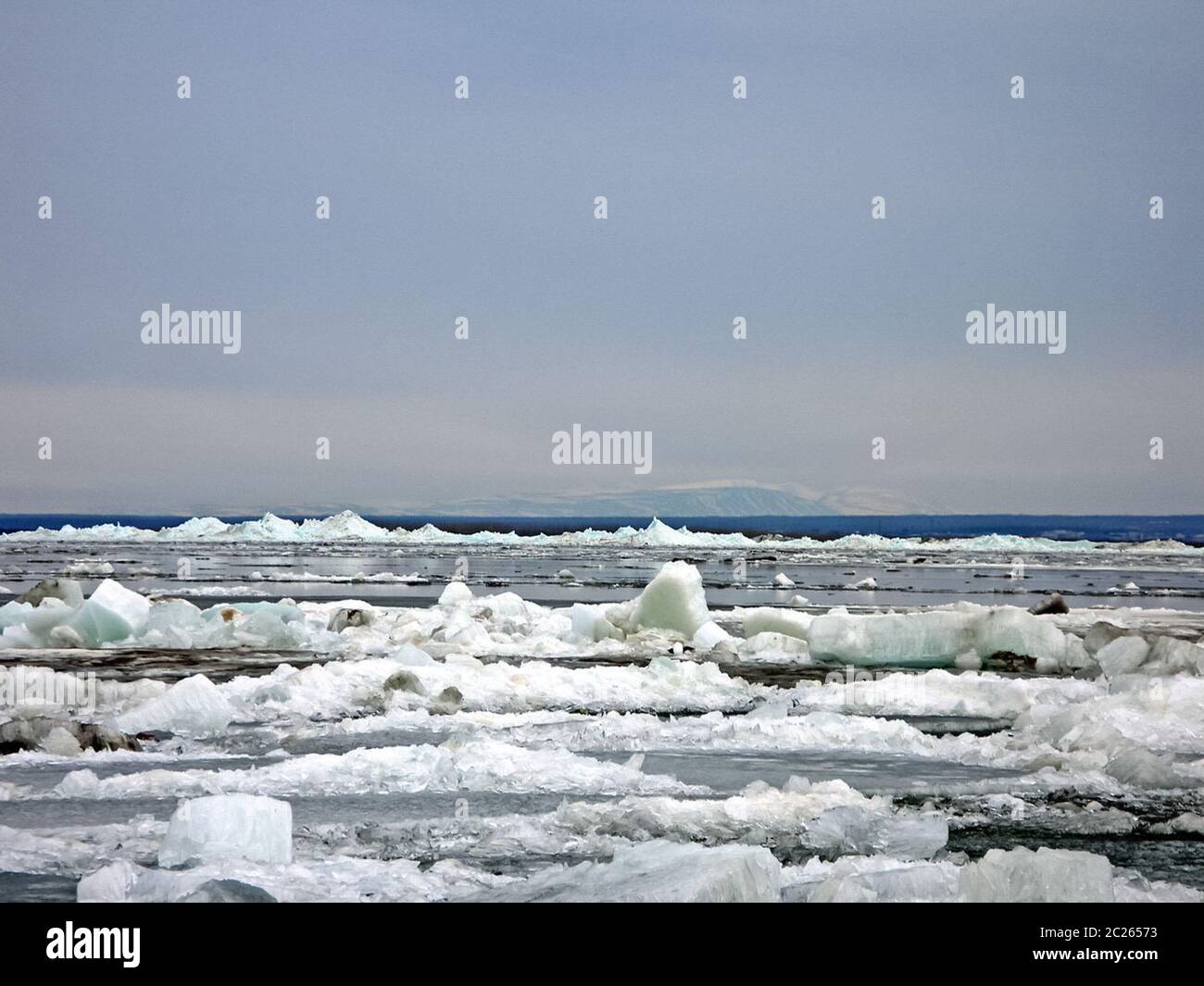 Melting snow in the spring. The spring heat will melt the snow. Brooks ...