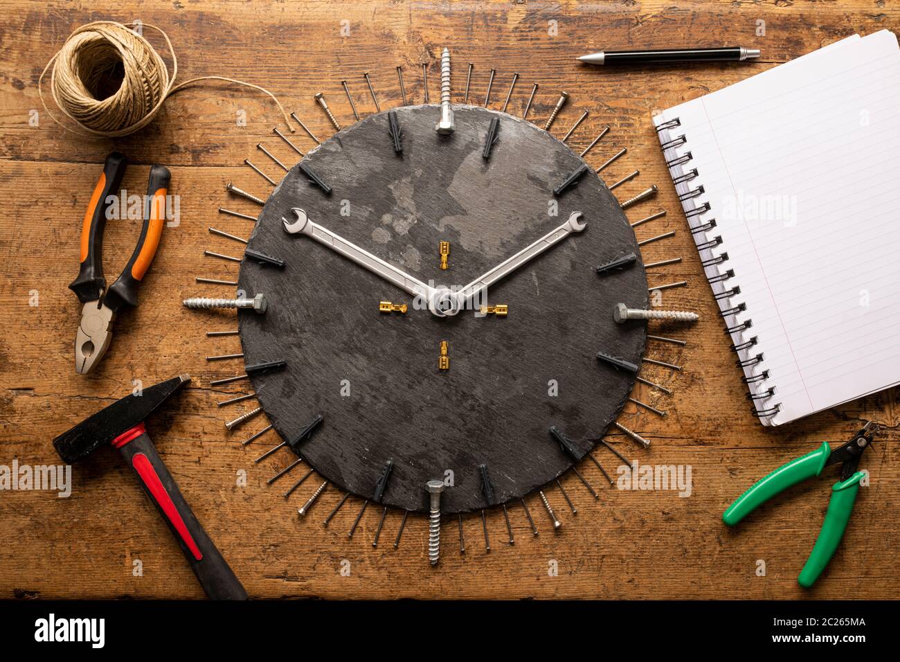 Tool watch with screws and many other different tools Stock Photo - Alamy