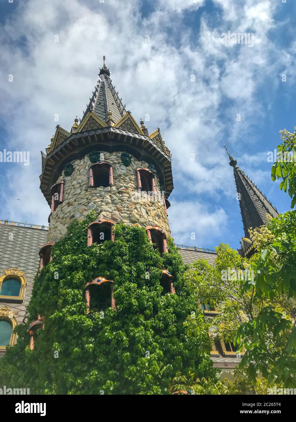 Beautiful View to Medieval Castle In Summer Stock Photo - Alamy